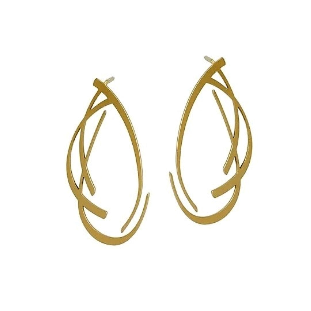 עגילים תלויים בזהב TRILL G – BERNSTEIN Jewelry