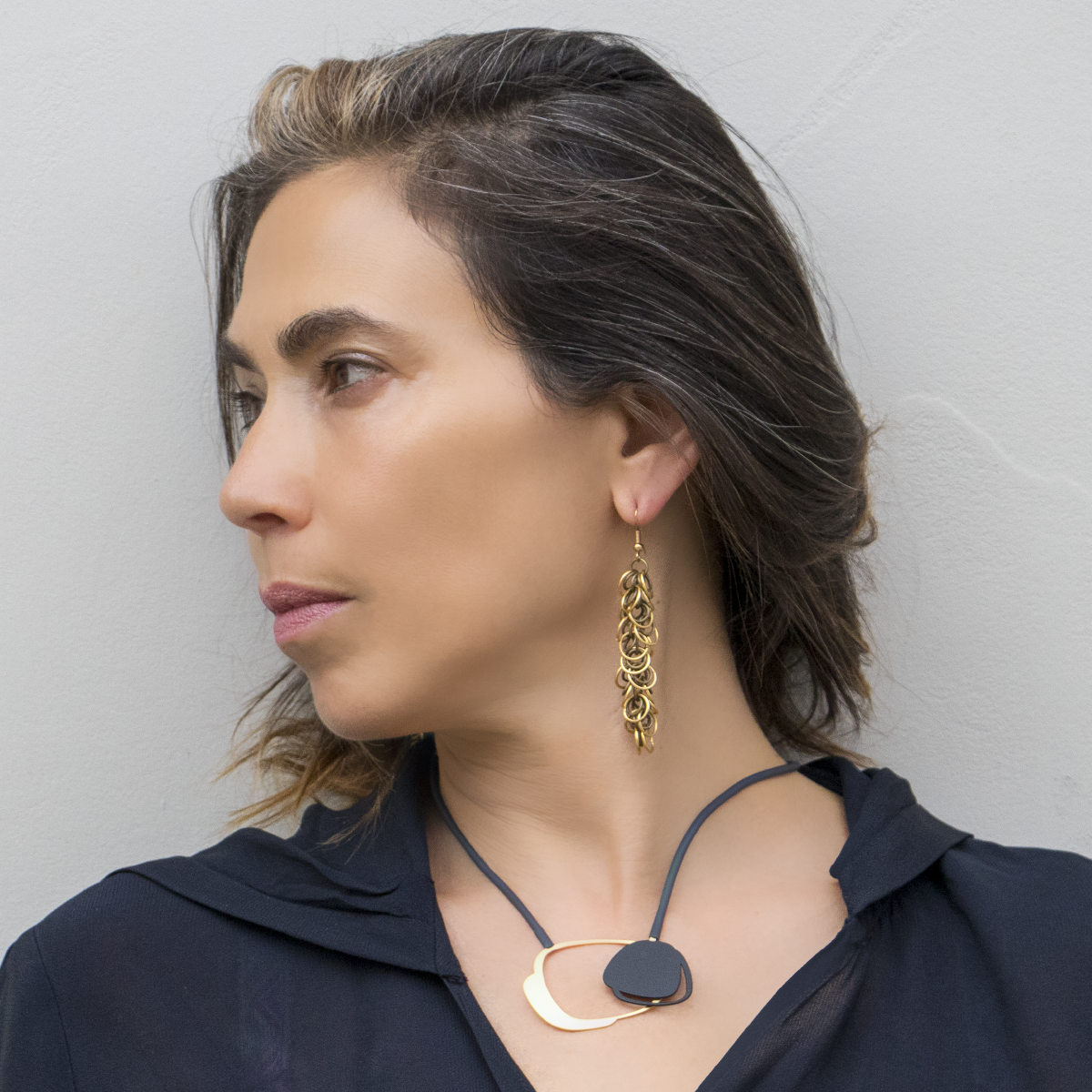 עגילי כסף מקורזלים – BERNSTEIN Jewelry